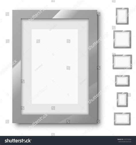 Different Sizes And A4 B4 C4 Proportion Silver Blank Frames On A