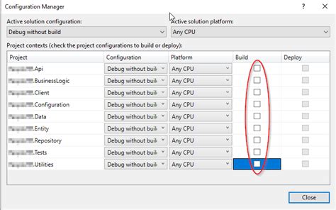 In Visual Studio How Do I Debug A Project Without Building It Stack Overflow
