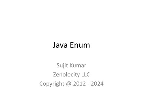 Java Enum Ppt