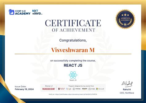 Visveshwaran M On Linkedin I Would Like To Share That I Have Completed