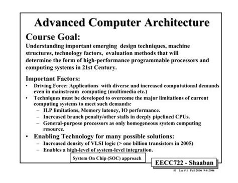 Advanced Computer Architecture