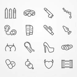 Contraception Methods Sex Icons Royalty Free Vector Image
