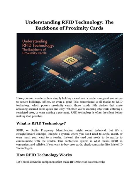 Ppt Understanding Rfid Technology The Backbone Of Proximity Cards