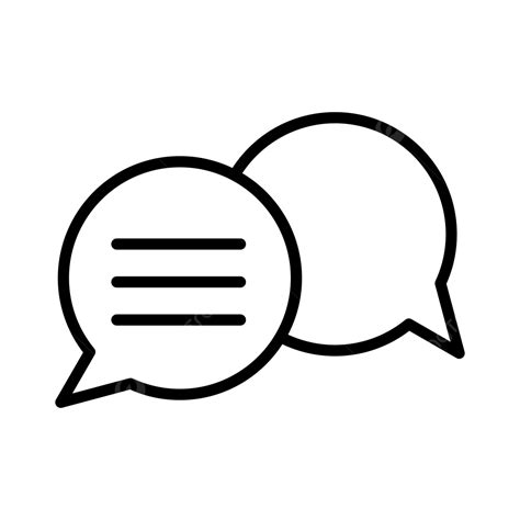 Chat Line Icon Vector, Chat, Communicate, Discussion PNG and Vector with Transparent Background ...