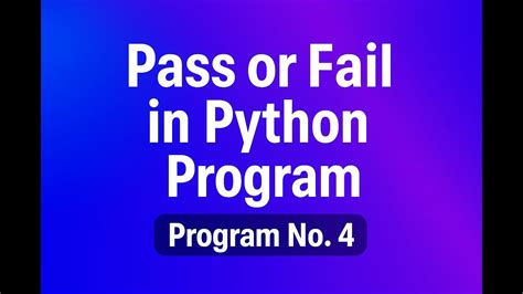 Python Program To Check Pass Or Fail Enter Marks And Get Result
