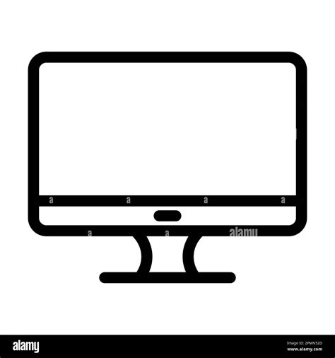 computer vector thick line icon for personal and commercial use stock