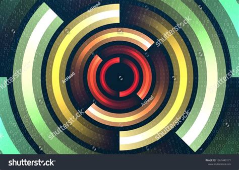 Big Data Visualization Abstract Background Circles Vetor Stock Livre De Direitos