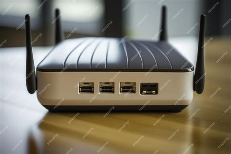Premium Photo Router On The Table Router Is A Device That Forwards