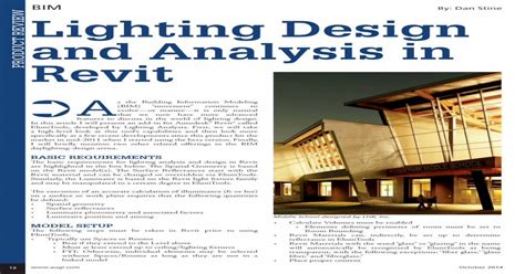 Pdf Lighting Design And Analysis In Revit Static