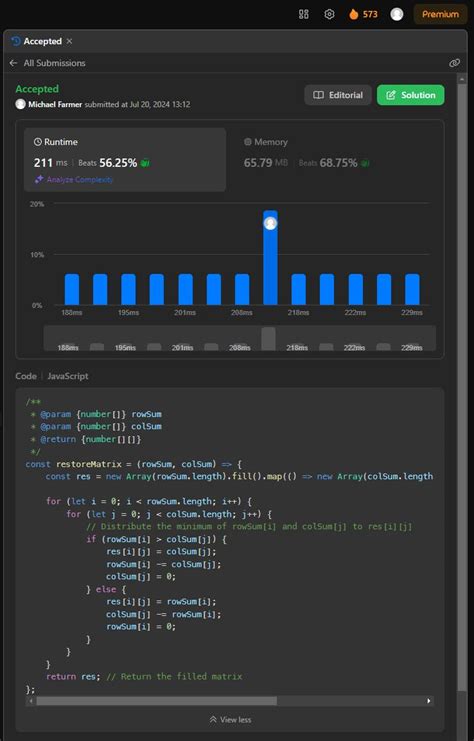 Michael Farmer On Linkedin Day 573 Of Daily Leetcode 1605 Find