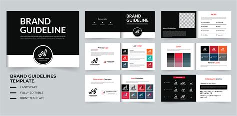brand guidelines template or brand manual template design 25553991