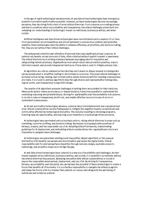ai or other data driven technologies present novel in the age of