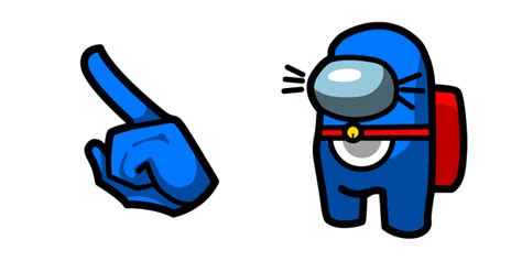 Among Us Doraemon Blue Character Cursor Custom Cursor