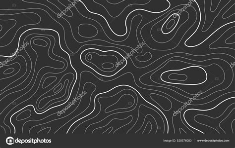 Topographic Map Lines Topology Outline Contour Vector Wavy Abstract Relief Stock Vector By
