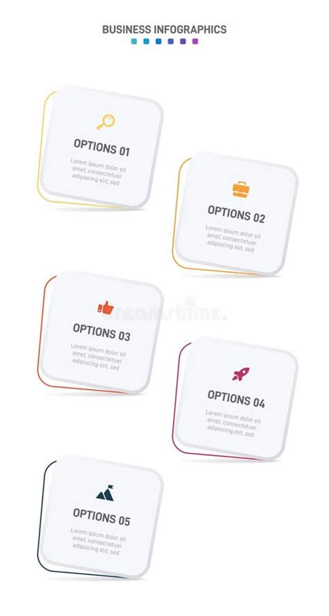 Vertical Progress Bar Featuring 5 Arrow Shaped Elements Symbolizing