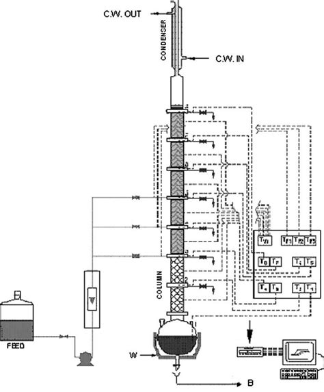Reactive Distillation Setup Shaded Region Indicates The