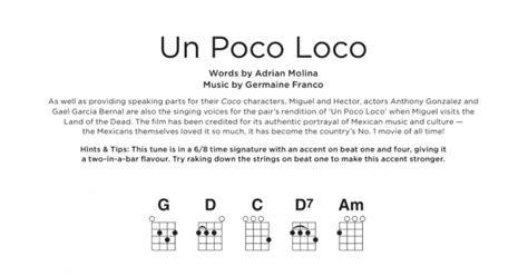 Un Poco Loco From Coco Ukulele Print Sheet Music Now