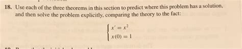 Solved Use Each Of The Three Theorems In This Section To