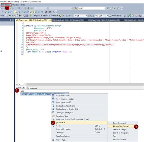 r plot rendering sql server 2016 using sp execute external script