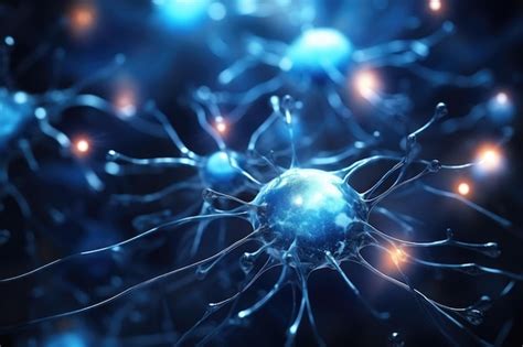 Ilustración De Estructura Neuronal Foto Premium