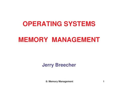 Memory Management In Os Pptx