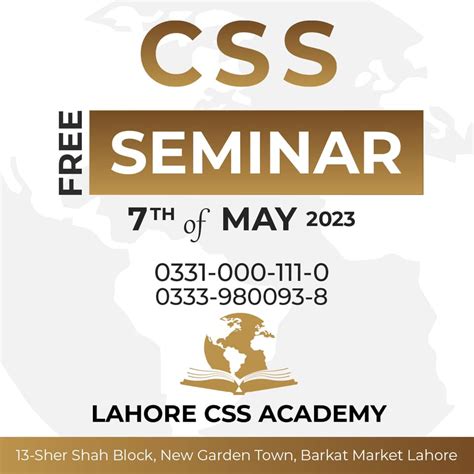 Lahore Css Academy Css Grand Seminar At The Largest Css Academy In