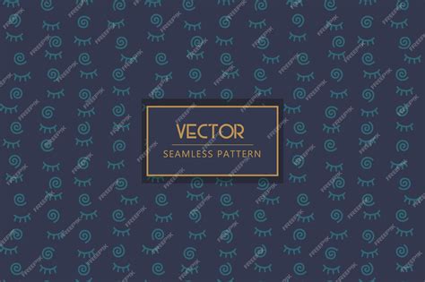 Premium Vector Curvy Spiral Line Geometric Shapes Seamless Repeat