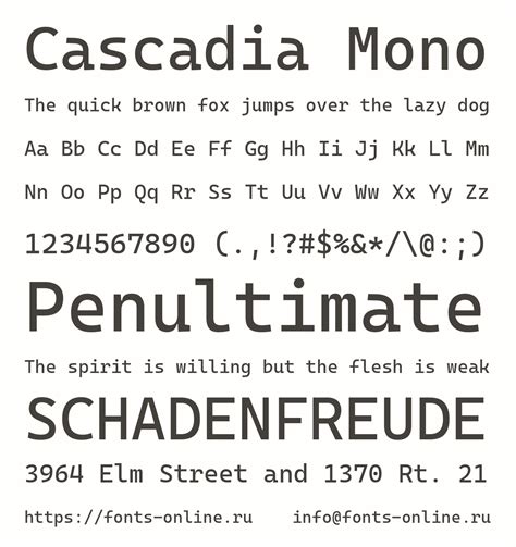 Cascadia Mono Font