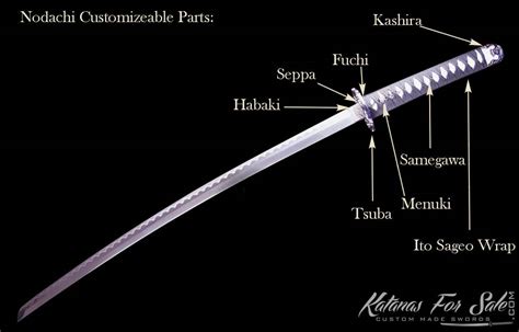 1060 Aisi Carbon Steel Nodachi Samurai Sword Katanas For Sale