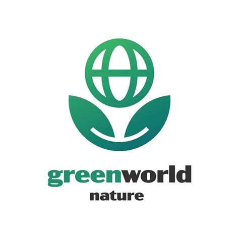 Green World Logo 11189779 Vector Art At Vecteezy