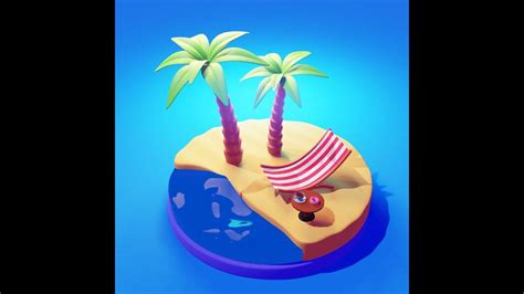 Blender Stylised Beach Scene Animation Loop Youtube