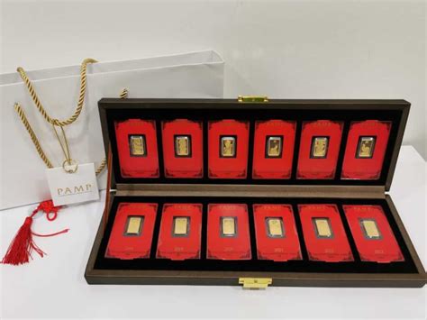 Pamp Lunar 12pcs Full Set 9999 Gold Bar 60g Mens Fashion Watches
