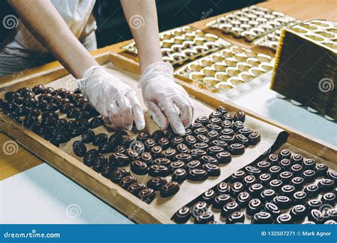 Chocolate Candy Making Stock Image Image Of Sweet Candy 132507271