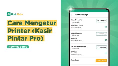Cara Mengatur Printer Di Aplikasi Kasir Pintar Pro Youtube