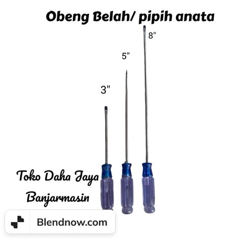Jual Obeng Belah Pipih Minus Biru 3 4 5 8 Inci Anata Shopee Indonesia
