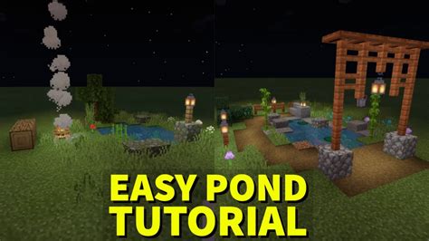 Minecraft How To Build Two Small Easy Fish Ponds Tutorial How To