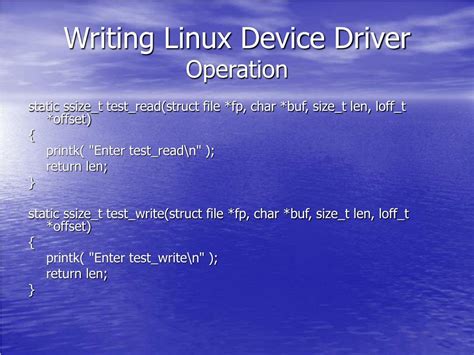 Ppt Linux Driver Overview Powerpoint Presentation Free Download Id