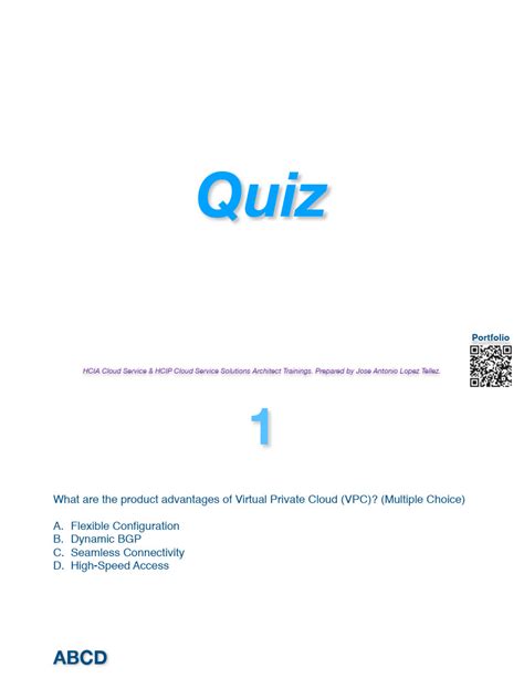 10 Hcia Cloud Service Quiz Pdf Cloud Computing Computer Network