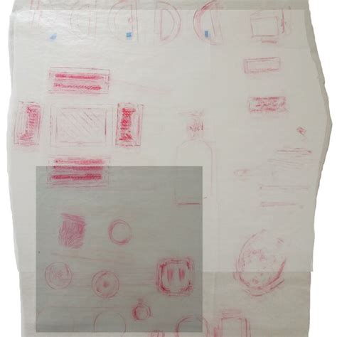 Classroom Objects Cut Out Collage Wax Crayon Rubbing Digital