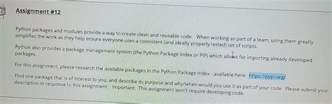 Solved Assignment 12 Python Packages And Modules Provide A