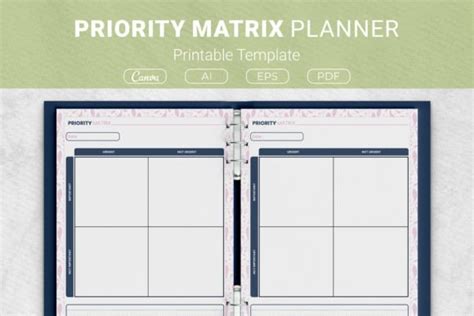 Priority Matrix Planner Template Graphic By JUNDI Creative Fabrica
