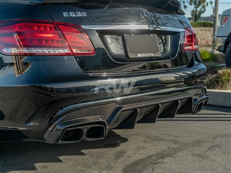 Mercedes W212 E63 Facelift Brabus Style Carbon Fiber Diffuser 14 16