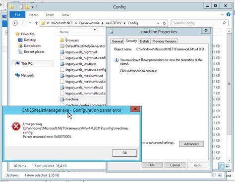 Microsoftnet Configuration Parser Error