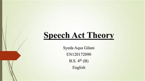 Types Of Speech Act Pptx