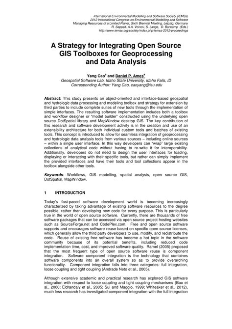 pdf a strategy for integrating open source gis toolboxes for