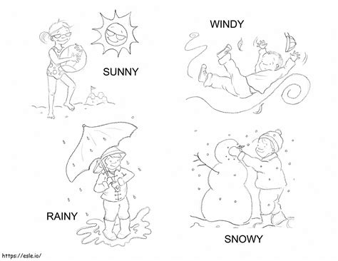 Windy Day Coloring Sheet Image Of Windy Day Colouring Pagefor After