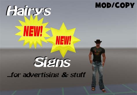 Second Life Marketplace Hairys New Signs