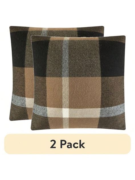 2 Pack 18 X 18 Rustic Plaid Drative Pillow For Adults Multicolored