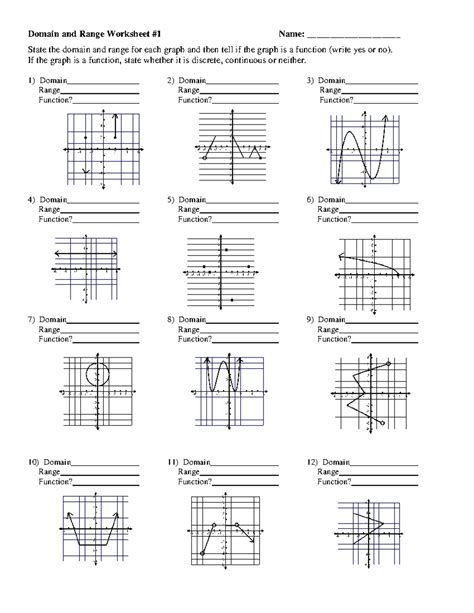 Discrete Continuous Graphs And Worksheets
