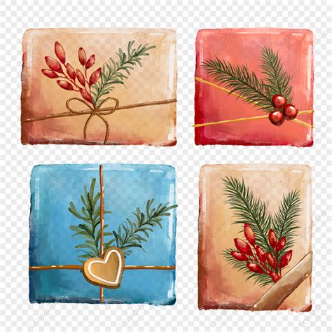 크리스마스 수채화 나무 Png 일러스트 및 벡터 이미지 무료 다운로드 Lovepik